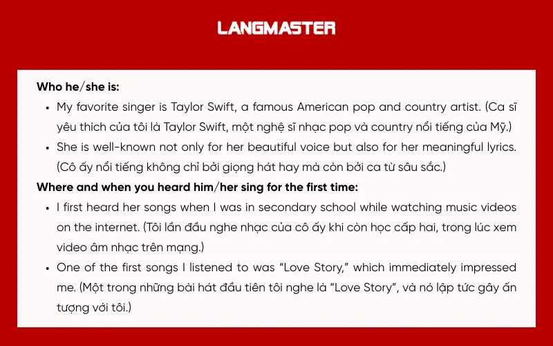 Giải đề Describe your favorite singer Band 8+ [Bài mẫu & Từ vựng]